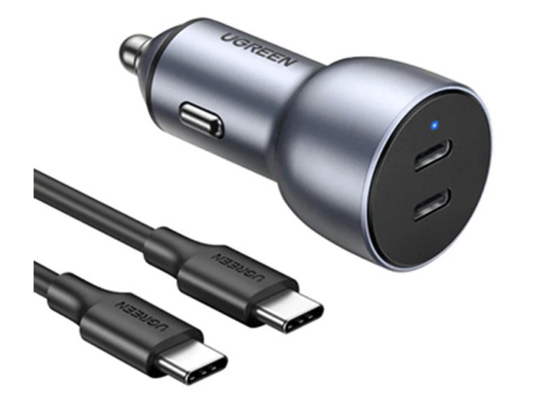 Ugreen Dual USB-C 40W PD: Car Charger | Car Battery Charger | Hw-Egypt